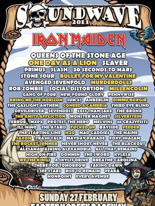 Australian Soundwave Music Festival Lineups For Each Year - Cigars ...