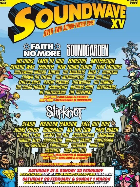 Australian Soundwave Music Festival Lineups For Each Year - Cigars ...